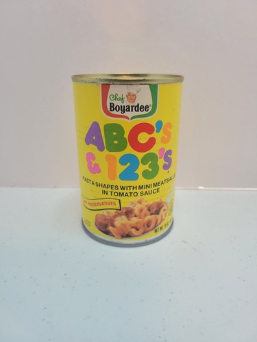 Chef Boyardee ABC's & 123's Pasta Shape Vintage tin metal savings bank ...