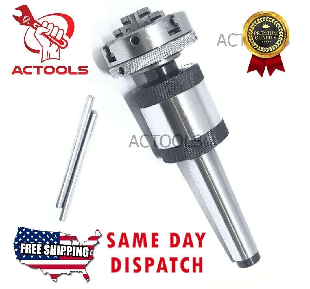 MT2 Revolving Center 2MT with 4 Jaw Self Centering 2-1/2" 65mm Mini ...