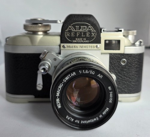 Swiss Alpa Reflex 6b 35mm Camera with Kern Macro Switar 1:1.8/50 Lens ...