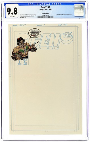 Gen 13 Thirteen 1M Blank Variant CGC 9.8 1995 3838159005 | eBay