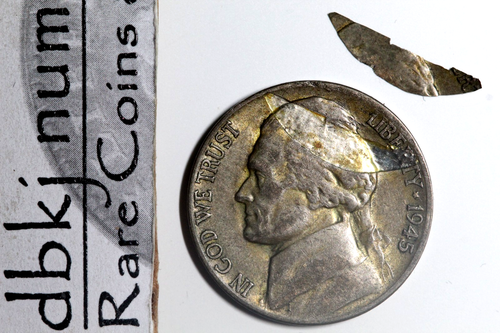 1945 D - Jefferson Silver War Nickel Error - Split Planchet with Retained Piece | eBay