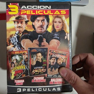 3 Accion Peliculas DVD Tijuana Jones Cazador de Asesinos Halcones | eBay