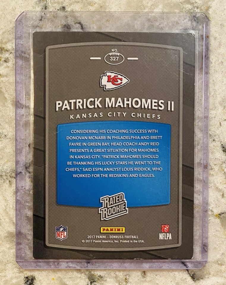 2017 Panini Donruss - Rated Rookie Patrick Mahomes II #327 (RC) | eBay