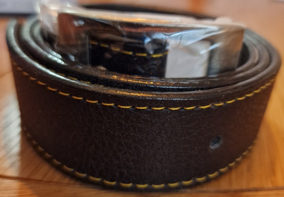 Black Genuine Leather Belt 32-34 Waist Men's Belt Size 34-36 | eBay UK