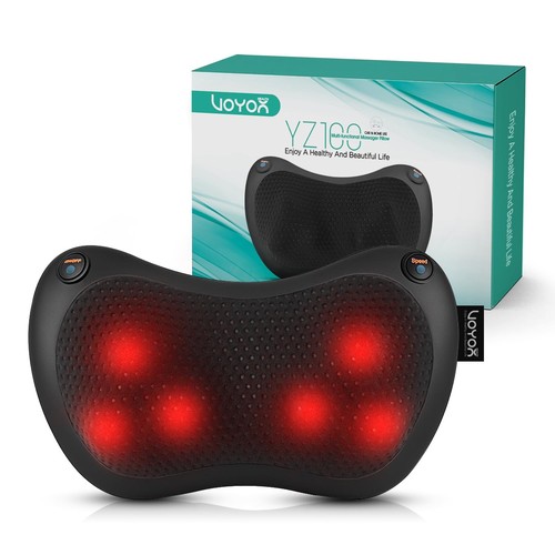 Shiatsu Neck and Back Massager with Heat - 3D Kneading Deep Tissue ...