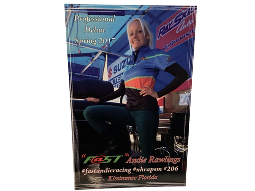 FIRST ANDIE RAWLINGS ROOKIE NHRA PRO STOCK MOTORCYCLE DRAG RACING ...