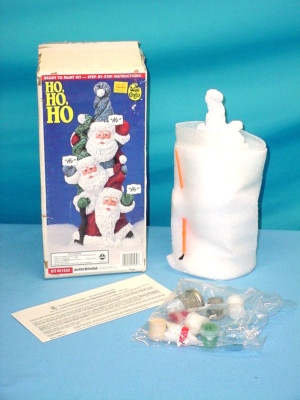 Wee Craft Ready Paint HO HO Kit 21532 Stacked Santa Totem Pole ...