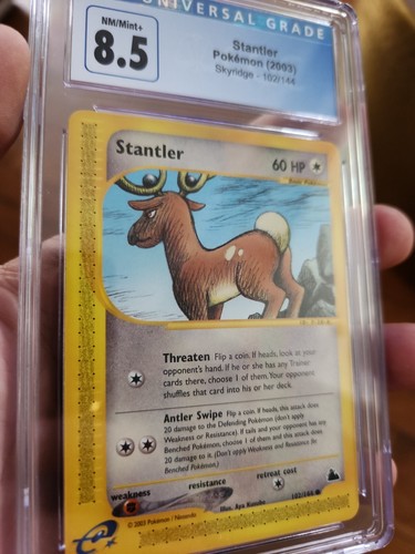Stantler - 102/144 - CGC 8.5 Mint PSA Skyridge eReader Pokemon TCG RARE ...