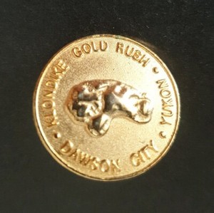 KLONDIKE GOLD RUSH DAWSON CITY YUKON U.S.A. Souvenir Enamel Lapel Pin ...