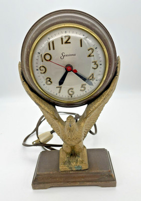 Sessions Master Crafters Mantle Clock, Metal Eagle on Pedestal Parts or ...