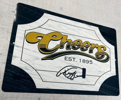 CHEERS Bar Logo Address Sign Aluminum Tin Sign 12" x 18" | eBay