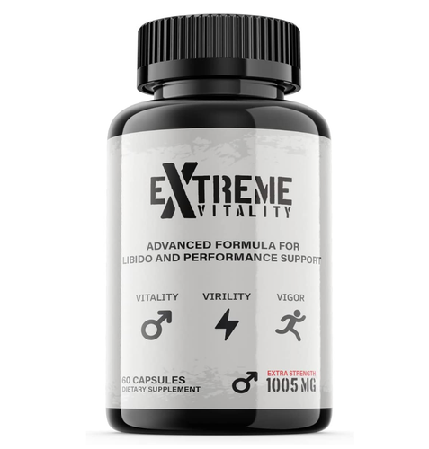 ( 1 bottle, 60 capsules) Extreme Vitality Pills Supplement for Men ...