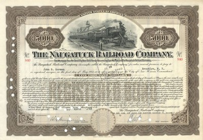 Naugatuck Railroad Co. - 1948 $5,000 Railroad Bond - Railroad Bonds | eBay