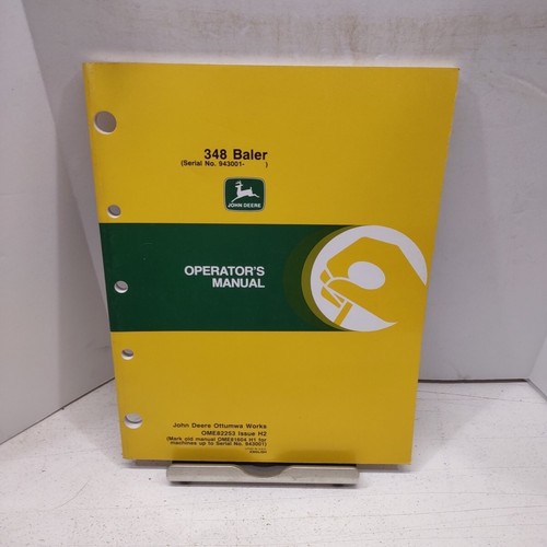 John Deere 348 Baler Owner Owner's Operator Manual User Guide OME82253 ...