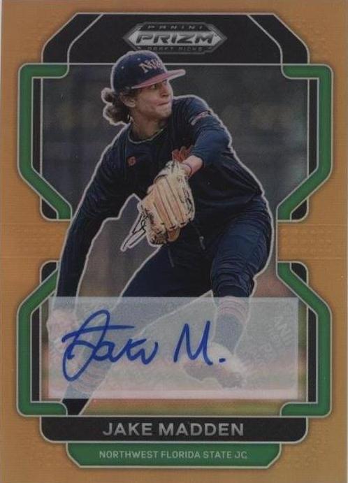 2022 Panini Prizm Draft Picks - Jake Madden #PDP118 Neon Orange Prizm ...
