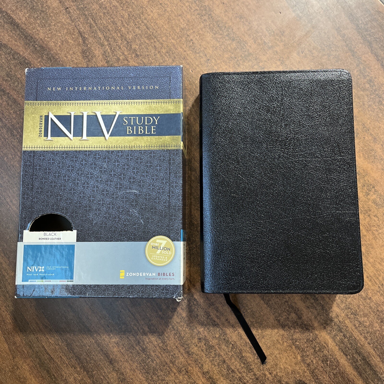 NIV Study Bible by Zondervan Staff (2008, Leather, New Edition,Revised ...