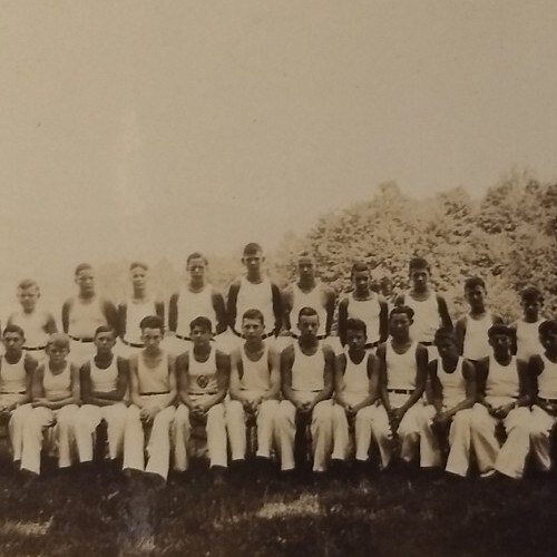Vtg Photo YMCA Young Men's Group 1930s CT Club In MA Uniforms Camping Sports | eBay