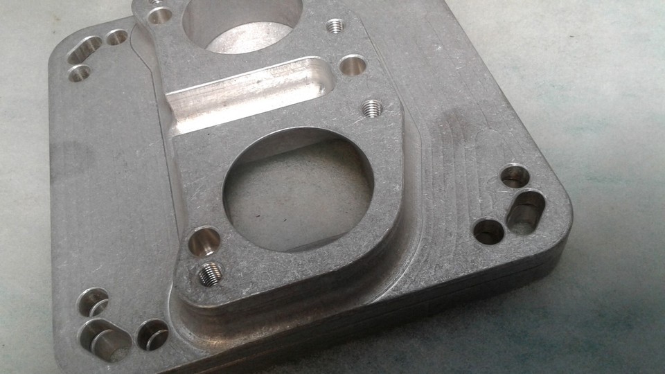 Weber IDF or Dellorto DRLA adapter to Holley 4 barrel manifold