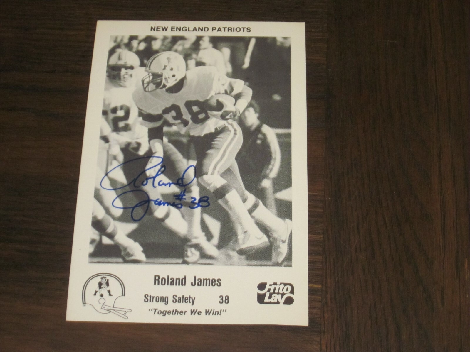 ROLAND JAMES SIGNED AUTOGRAPHED FRITO LAY PATRIOTS 4X6 PHOTO # 2 | eBay