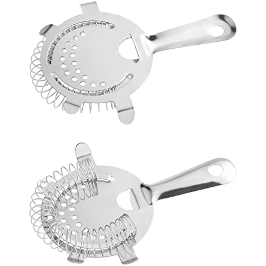 Stainless steel hawthorne strainer 4-prong cocktail bar strainer pack ...