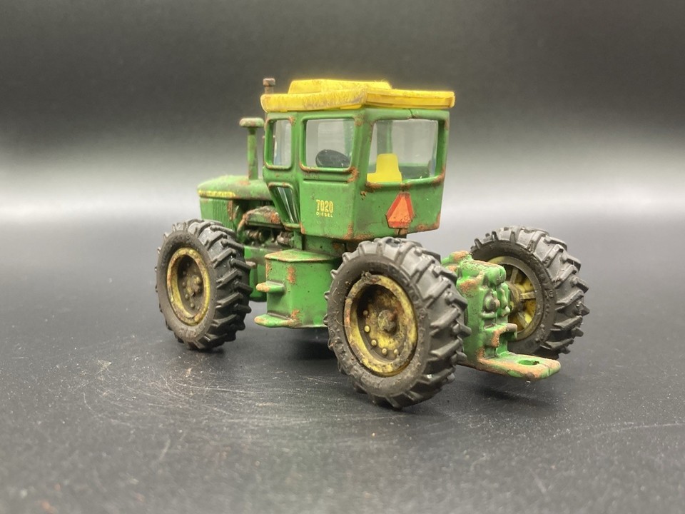 John Deere 7020 Diesel Farm Tractor Rusty Weathered 1/64 Custom Diecast ...