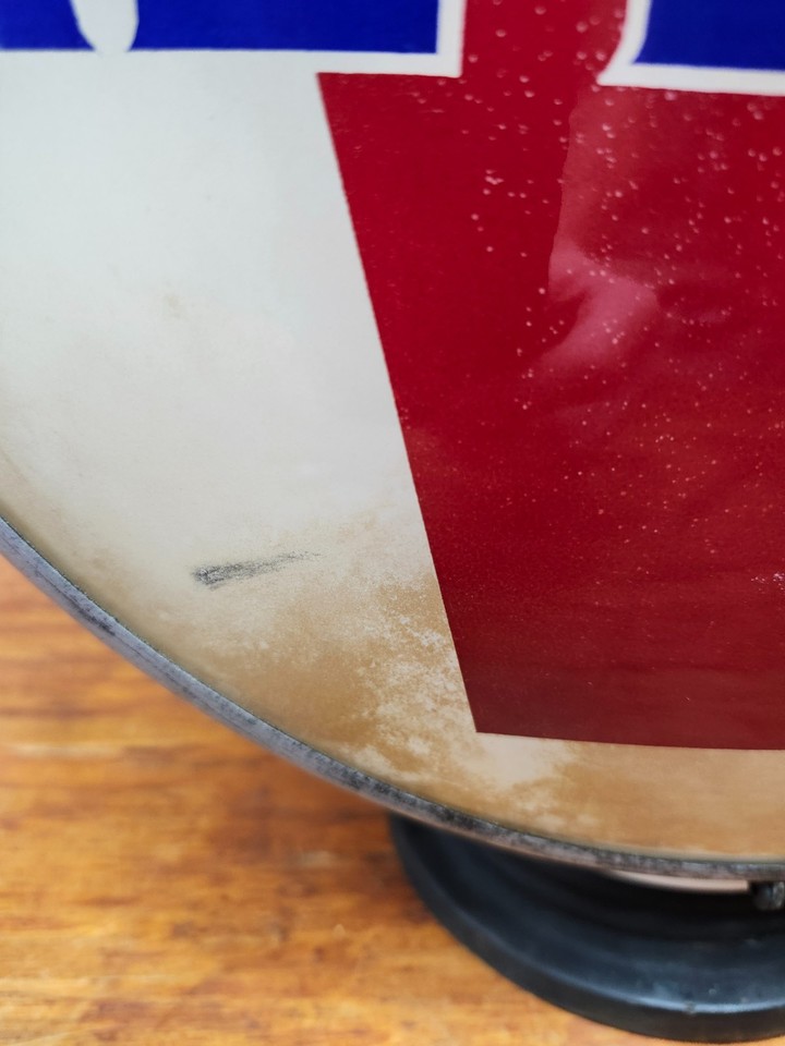 Original 1930's Keystone Gasoline Gas Pump Globe Solid Glass Body ...