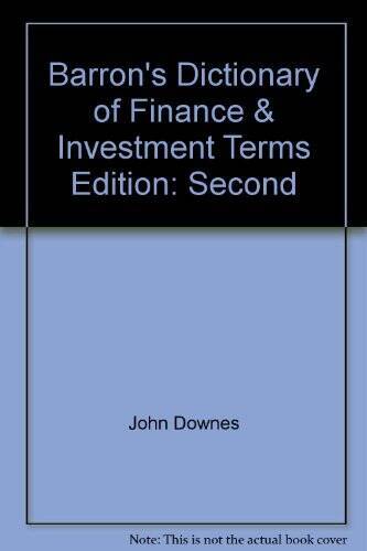 Dictionary of Finance and Investment Terms - Paperback - GOOD | eBay