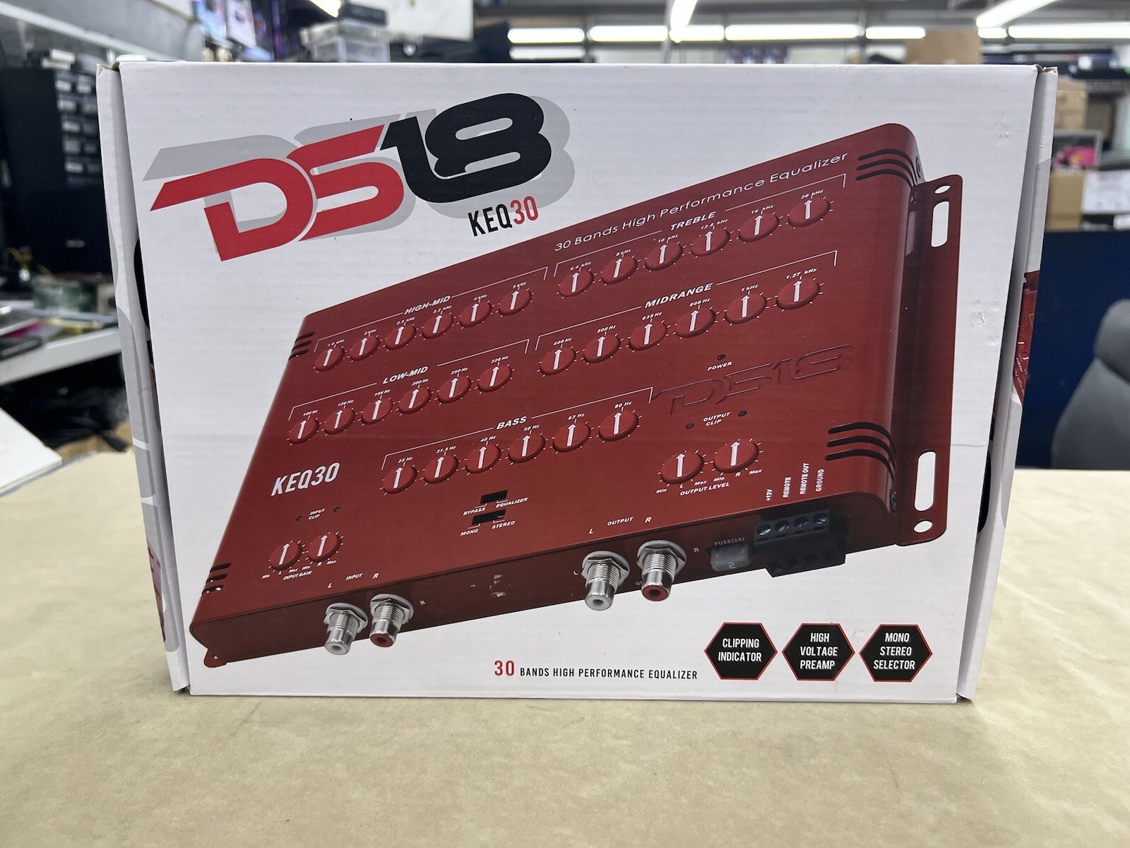 DS18 KEQ30 30 Band Car Stereo Equalizer W/ Clipping Indicator - 9V ...