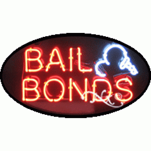 NEW "BAIL BONDS" 30x17 OVAL LOGO REAL NEON BUSINESS SIGN w/CUSTOM ...