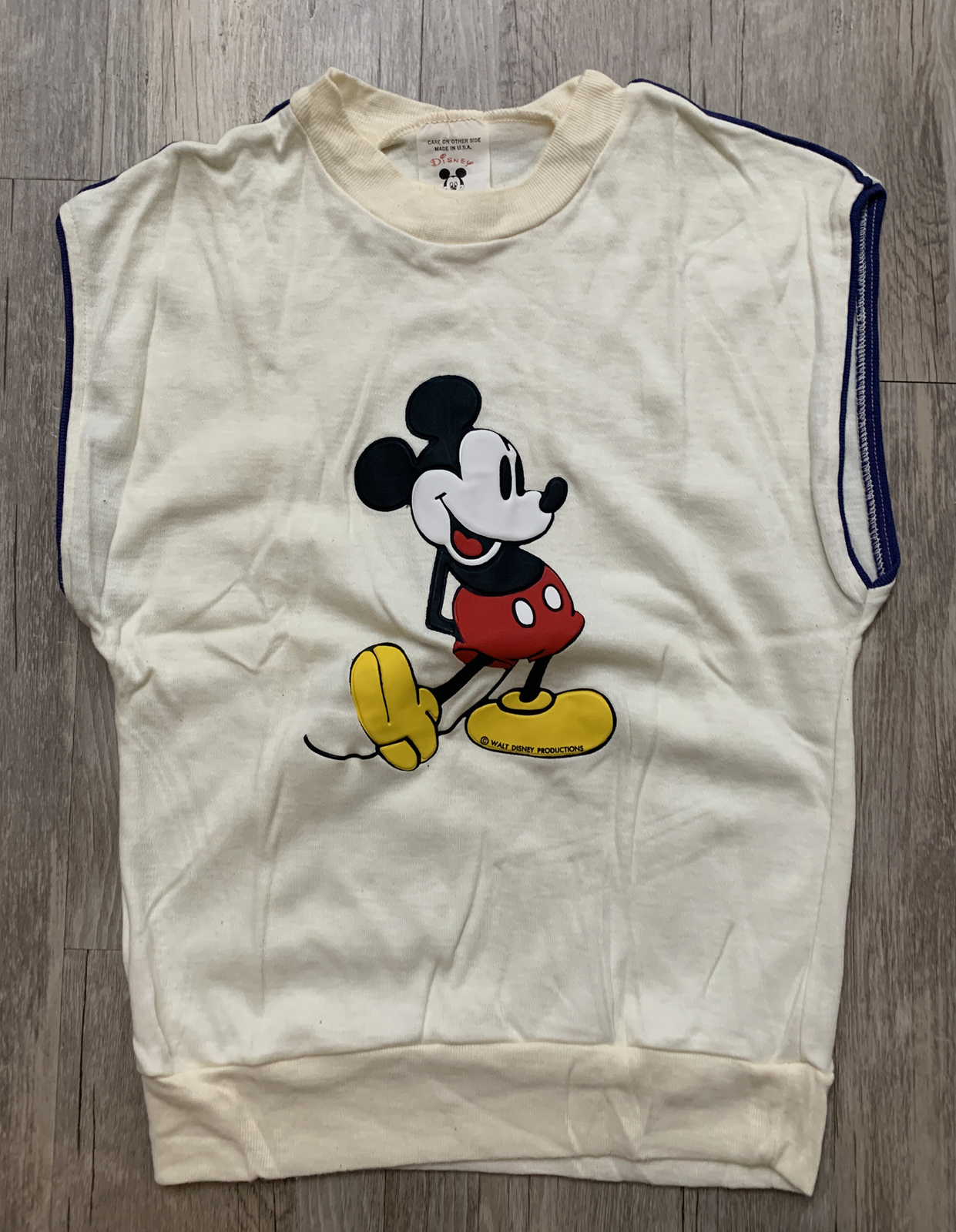 70s VINTAGE MICKEY MOUSE Sleeveless Ringer 1970s DISN… - Gem