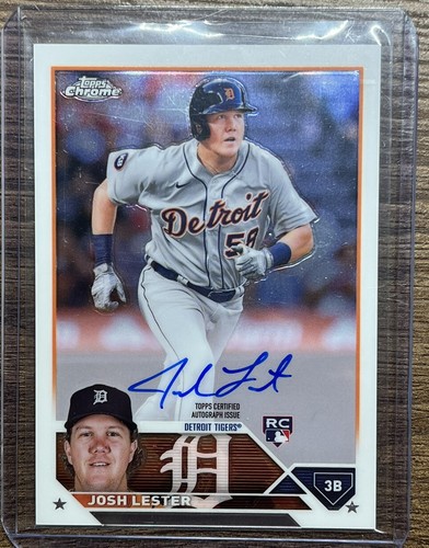 2023 Topps Chrome Josh Lester RC Rookie Auto Autograph #RA-JL Tigers | eBay