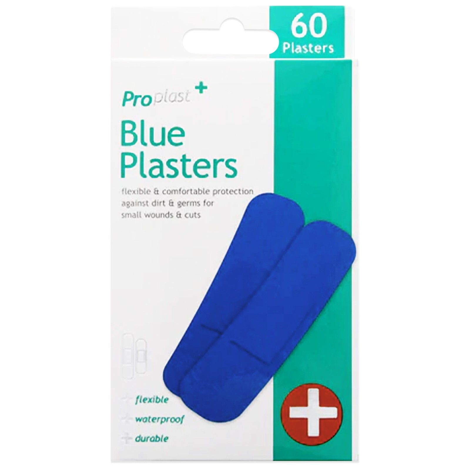 60 WATERPROOF BLUE PLASTERS Catering Kitchen First Aid Finger Bandaid 3 ...