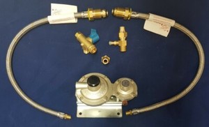 Gas Regulator Kit GCA 250mj Twin Pigtails 6080 3/8" Caravan CAMPER ...