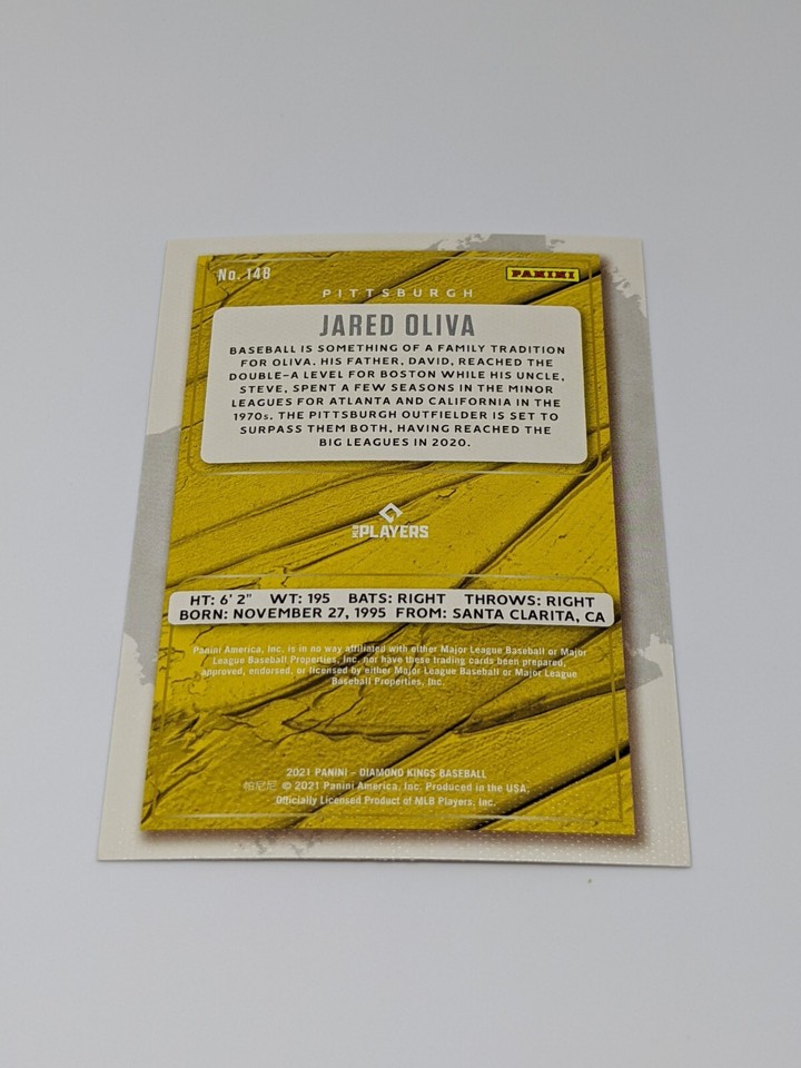 2021 Diamond Kings #148 Jared Oliva Rookie Card Pittsburgh PIRATES ...