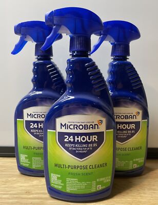 (3) P&G Microban 24 Hour Multi-Purpose Cleaner - Fresh Scent 32oz - NEW ...