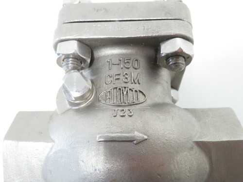 1" Aloyco 374 CL150 CF3M Stainless Steel SW Socket Weld Swing Check ...