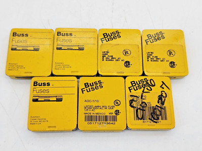 Lot of 31 Assorted New Bussmann Small Cartridge Fuses MDA-1/4 GBD GBC ...