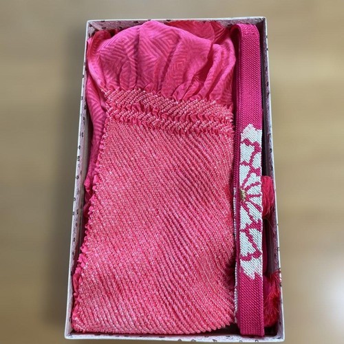 Japanese accessories Pink Shibori Kimono Obiage Obijime Set Traditional ...