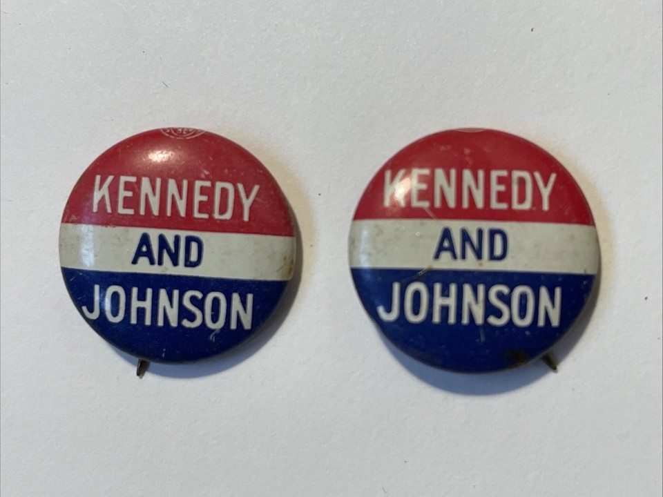 Kennedy And Johnson 1960 Campaign Buttons And LBJ Lapel Pins | eBay