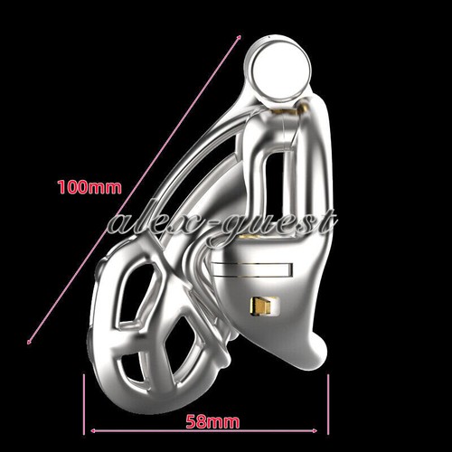 New Male Device Restraint Double Lock Ring Chastity Belt Stainless ...