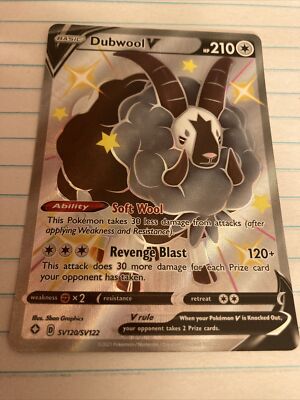 Pokemon Card Shining Fates Dubwool V SV120/SV122 Shiny Vault Pack Fresh ...