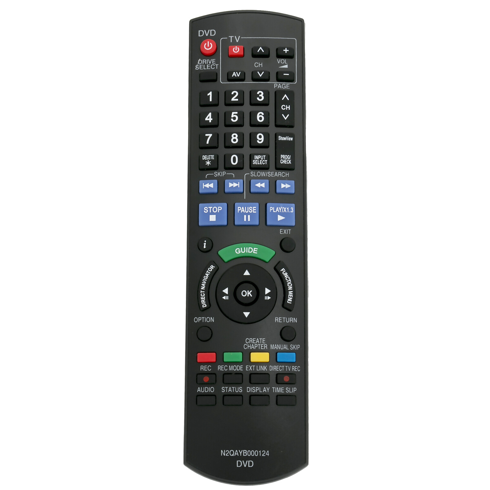 New Replaced Remote N2QAYB000124 for Panasonic DMR-BWT720 DMR-BWT820 ...