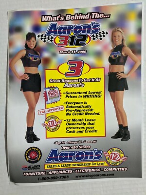 2000 Atlanta Speedway Cracker Barrel 500 Official Driver's Line-up ...