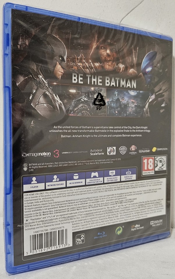 Batman Arkham Knight (EU PEGI 18) for Sony Playstation 4 PS4 - New | eBay