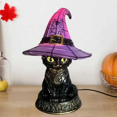 Black Cat Witch Hat Lamp Creative Decorative for NightStand Dorm ...
