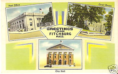 OLD PHOTO POSTCARD Fitchburg MA POST OFFICE City Hall | eBay