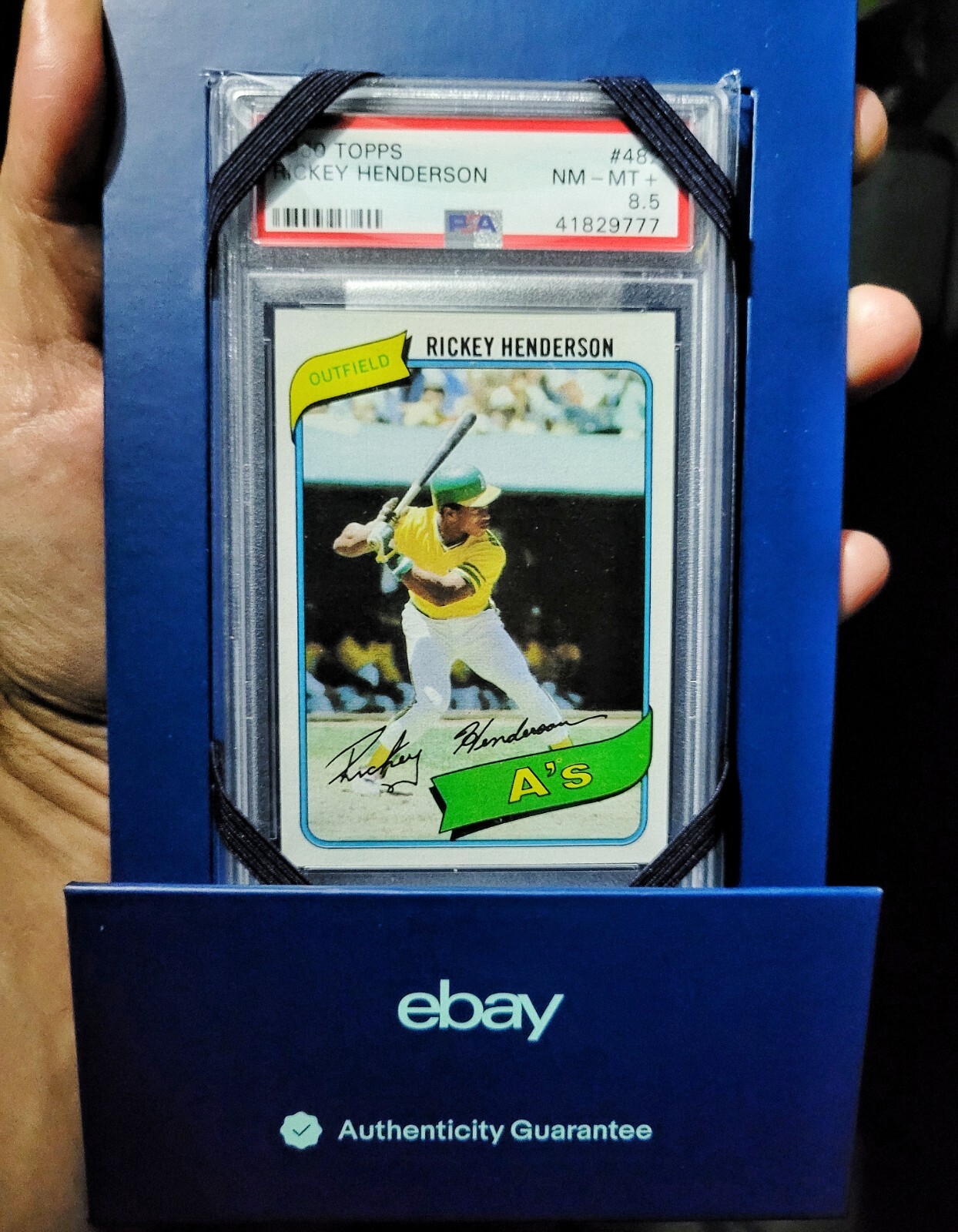 1980 Topps Rickey Henderson 482 PSA 8 5 Rookie Only 205 Why Buy An 8 1980-topps-rickey-henderson-482-psa-8-5-rookie-only-205-why-buy-an-8