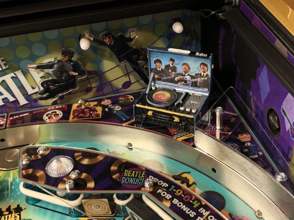 New The Beatles Pinball Machine Vintage Record Player Mod | eBay