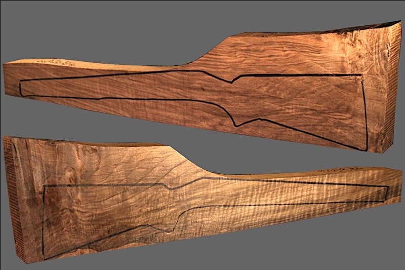 TURKISH WALNUT RIFLE GUN STOCK BLANK(ITEM#MU5) CHIRON WALNUT | eBay