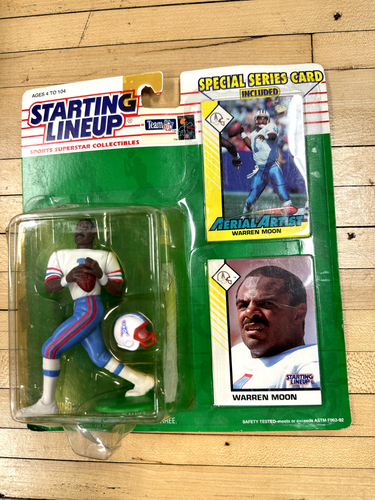 Starting Lineup Warren Moon sports figure 1993 Kenner Oilers NFL with ...